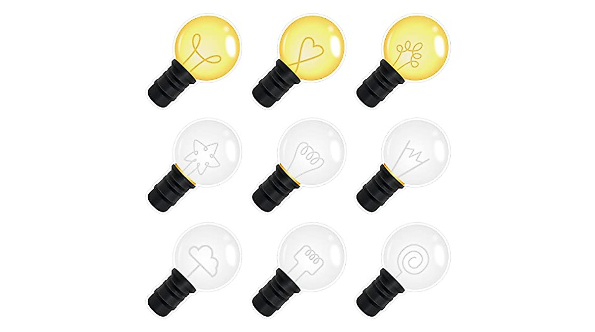 45 Pcs Industrial Chic Light Bulb Cut-Outs for Classroom & Party