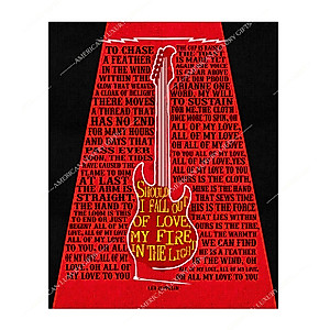 Led Zeppelin - All My Love Song Lyric Wall Art Print, This Ready to Frame Modern Music Wall Art Poster is Perfect For Home, Music Room, Studio, And Living Room Decor Aesthetic - Unframed - 8x10"