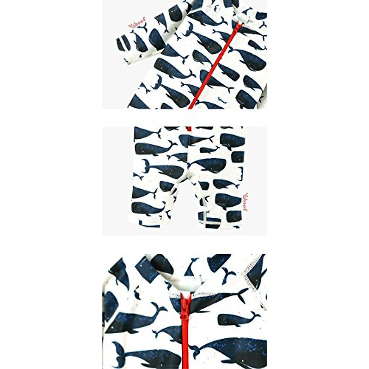 YOBAAF Baby Swimsuit/Long Sleeve Rash Guard UPF 50+ (12-24M, Whale)