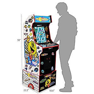 Arcade1Up PAC-Man Customizable Arcade Game Featuring PAC-Mania - Includes 14 Games & 100 Bonus Stickers