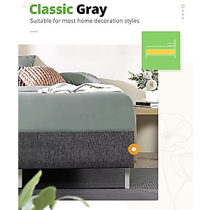 TATAGO King Box Spring 5 Inch Metal Box Spring King Size, King Box Spring Only, Low Profile Box Spring King with Cover, Heavy Duty Mattress Foundation/Bed Base, Easy Assembly, Noise Free, Non-Slip