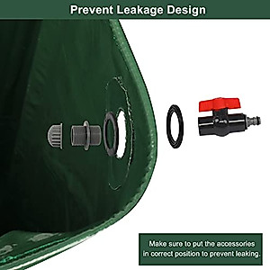 VINGLI New 100 Gallon Collapsible Rain Barrel with Volume Scale Mark, Portable Water Storage Container Rain Catcher Barrel, Rainwater Collection System Downspout with Filter Spigot Overflow Kit …