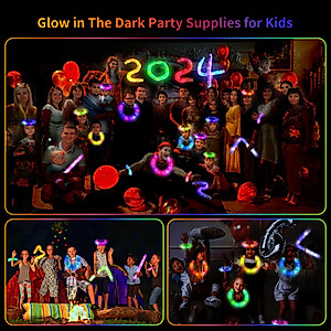 12 PCS Light up Party Favors for Kids 4-8-12, Glow in The Dark Party Supplies, Glow Sticks Pop Tubes Pack, Goodie Gift Bag Stuffer Fillers, Birthday Return Gifts Treats Prizes for Boys Girls
