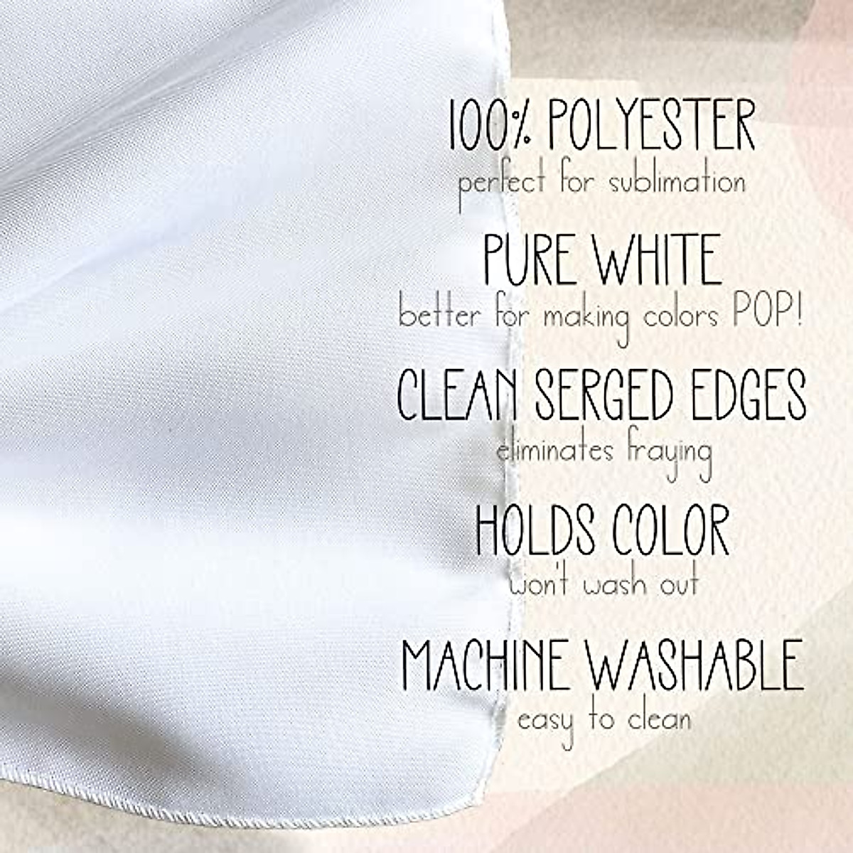 Get Snappin Table Runner, White 100% Polyester Sublimation Blanks, Screen Print Blank, Table Decor, Party Decor, Vendor Booth, Blank Banner (2' x 6', 1pc)