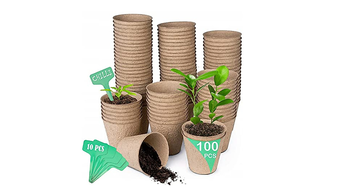 IAXSEE 100 Pack Peat Pots, Nursery Pots 3.15 Inch Starting Planter — 🛍️ ...