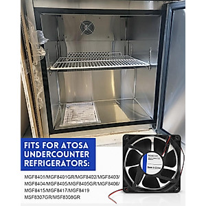 W0301112 W0301101 Fan Motor Evaporator Fit for ATOSA Undercounter Refrigerator MGF8401 MGF8401GR MGF8402，Metal Frame Housing
