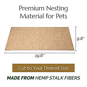 ChanvraPet All Purpose Hemp Pet Mats, Made of 100% Naturally Grown Hemp, No Chemicals Added, Reptile & Chicken Nesting Pads, Great for Terrariums, Small Tanks, and Cages