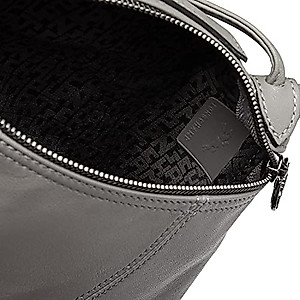 Longchamp Le Pliage Cuir Small Crossbody Leather Shoulder Bag Grey