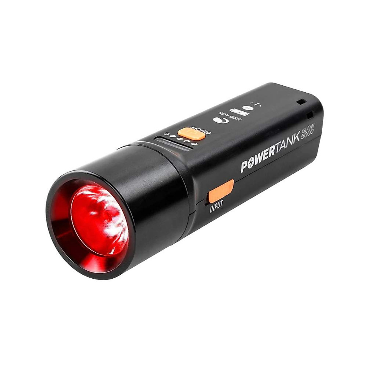 Celestron - PowerTank Glow 5000 - Portable USB Rechargeable Power Bank + Red Flashlight - 5000 mAh Capacity – The Best Astronomy Flashlight - Must-Have 2-in-1 Accessory for Amateur Astronomers (93585)