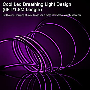 Haydyson Long Lightning Cable 6FT, [MFi Certified] iPhone Charger LED Breathing Light Up Fast Charging Cord Compatible with iPhone 14 13 12 Pro Max 11 Pro XR XS Max X 8 7 6 5S iPad,Airpods