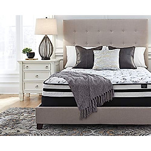 Signature Design by Ashley Chime 8 Inch Firm Hybrid Mattress, CertiPUR-US Certified Foam, Queen