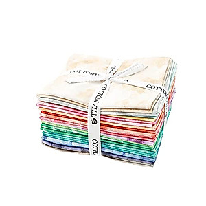 COTTONVILL Juliet Marble 20COUNT Cotton Print Quilting Fabric (Precuts, Quarter 20pcs)