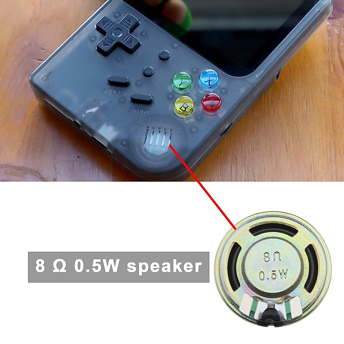 ECSiNG 5PCS Inner Speaker Loudspeaker Compatible with Game Boy Color/Advance GBA/GBC 23mm 8 Ohms 0.5W Game Console Replacement Repair Parts