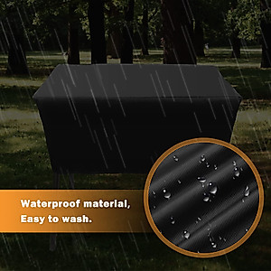 Black Patio Covers for 2-Burner Camp Stove, Luxiv Heavy-Duty Camp Chef 2 Burner Cover Burners Stove Waterproof Cover 34.5 x 16 x 16 Inches