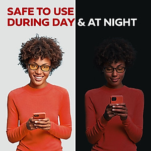 Exerscribe Bluelight Gaming Glasses - Amber Tinted Blue Light Glasses for Men & Women - Night Lenses for Driving, Strain and Fatigue