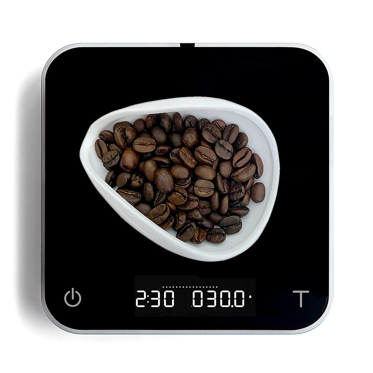 Ulirds Coffee Beans Dosing Cup,Weigh Coffee Bean Container,Pure White Ceramic Tea Vessel,Loose Tea and Flower Petals Tea Set,Well Made Cha He