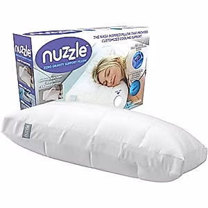 Nuzzle AS-SEEN-ON-TV Bed Pillow for Sleeping - Ultra Cool and Comfortable - Two Adjustable Inner Layers for Comforting Support - Perfect for Side, Back, and Stomach Sleepers - 100% Machine Washable