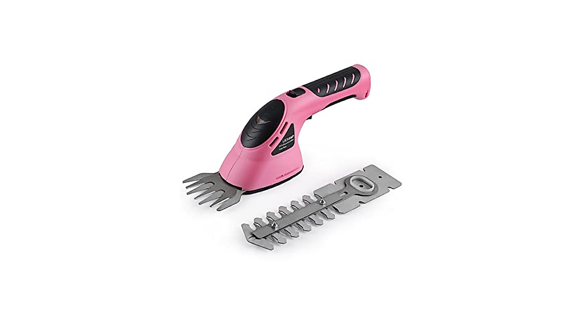 Lichamp 2-in-1 Electric Grass Shear & Hedge Trimmer Pink - Cordless ...