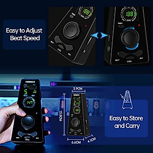 Digital Metronome with Timer, Electronic Vocal Metronome for Piano Guitar Violin and Other Instrument, Adjustable and Timed