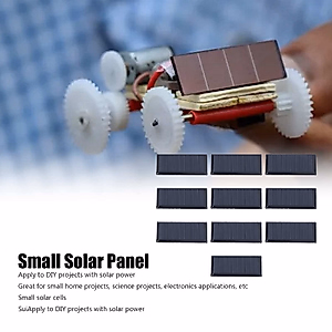 Pokerty9 Small Solar Cells,Solar Panel 300mA 0.15W 5V Weather Resistant Polysilicon for DIY Projects,Pokerty9YKD