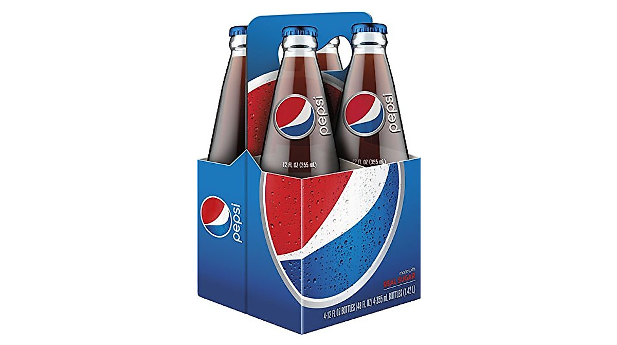 Pepsi Soda: 4-Pack Glass Bottles - Bold, Refreshing Cola