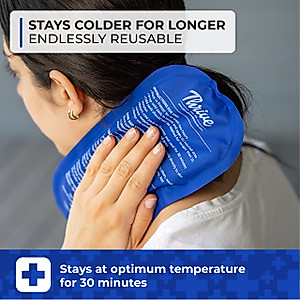 Thrive Reusable Gel Ice Packs for Injuries, Set of 2 – FSA HSA Approved Cold Compress for Knee, Shoulder, Ankle, Wrist, Neck, and Back Pain Relief – Soft & Flexible - Ice Pack