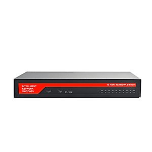 KuWFi Gigabit Ethernet Network Switch 10/100/1000Mbps 10 Port RJ45 LAN Hub Desktop Fast Ethernet Switch for Office Dormitories Home
