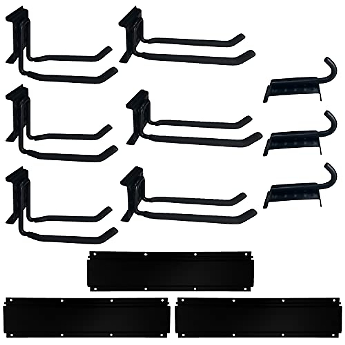 Tappio 12PCS Tool Storage Rack，wall mount tool organizer ，48 inch with 9 Adjustable Hooks uper Heavy Duty Steel Garden Tool Organizer Wall Holders