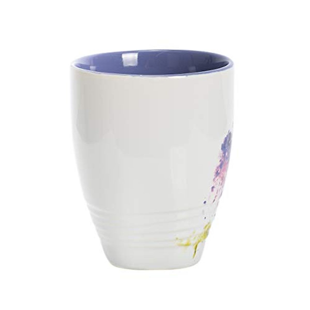 DEMDACO Kaleidoscope Butterfly Watercolor Blue 16 Ounce Glossy Stoneware Mug With Handle