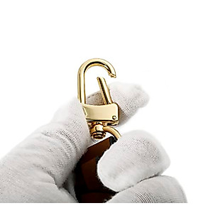 GOXTECH 12 Inches Genuine Leather Top Braided Handle Suitable for Hobo Bucket Bags Pochette Bag (Dark Brown)