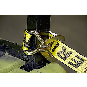 Erickson 58629 Yellow 2" x 20' Ratchet Strap with Floating D-Ring
