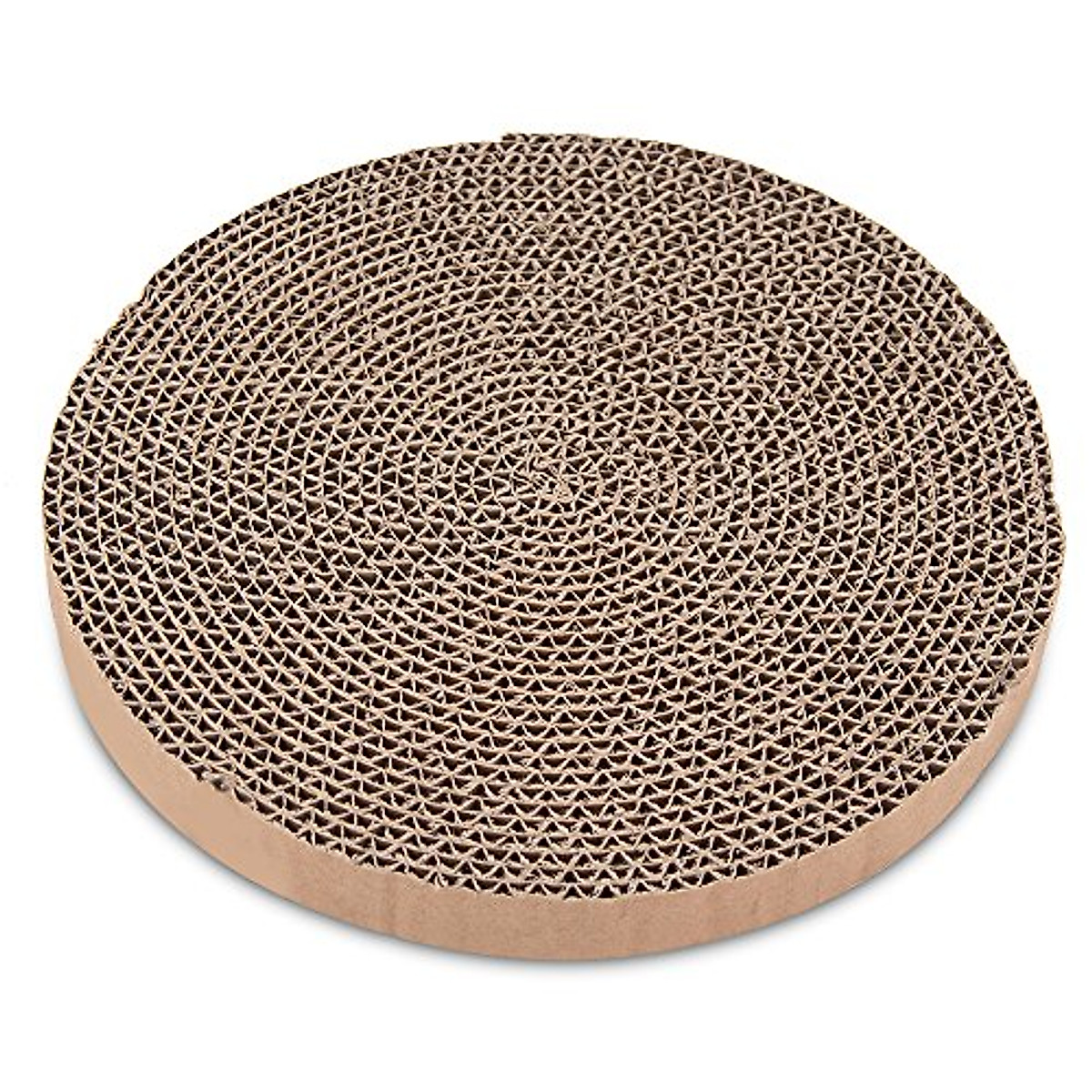 Best Pet Supplies Scratch and Spin Cat Scratcher Replacement Pads for Active Play, Natural Recycled Corrugated Cardboard, Supports Pet Behaviors, Relieves Stress - 5 Count