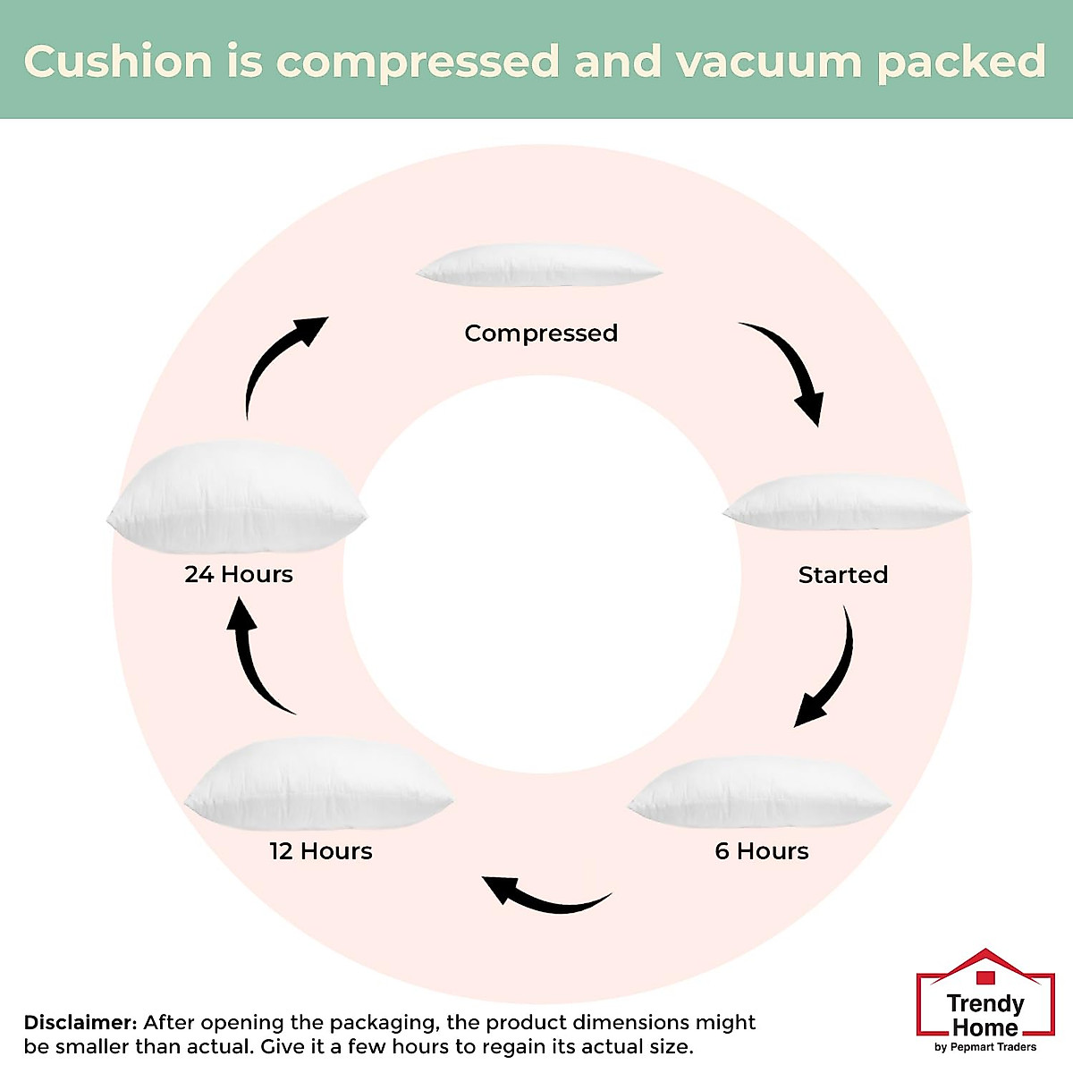 Trendy Home 12x20 Throw Pillow Insert, Cushion Sham Stuffer Hypoallergenic, Lumbar Support Decorative Home Outdoor Couch Bed Pillow Filler (Non Woven)