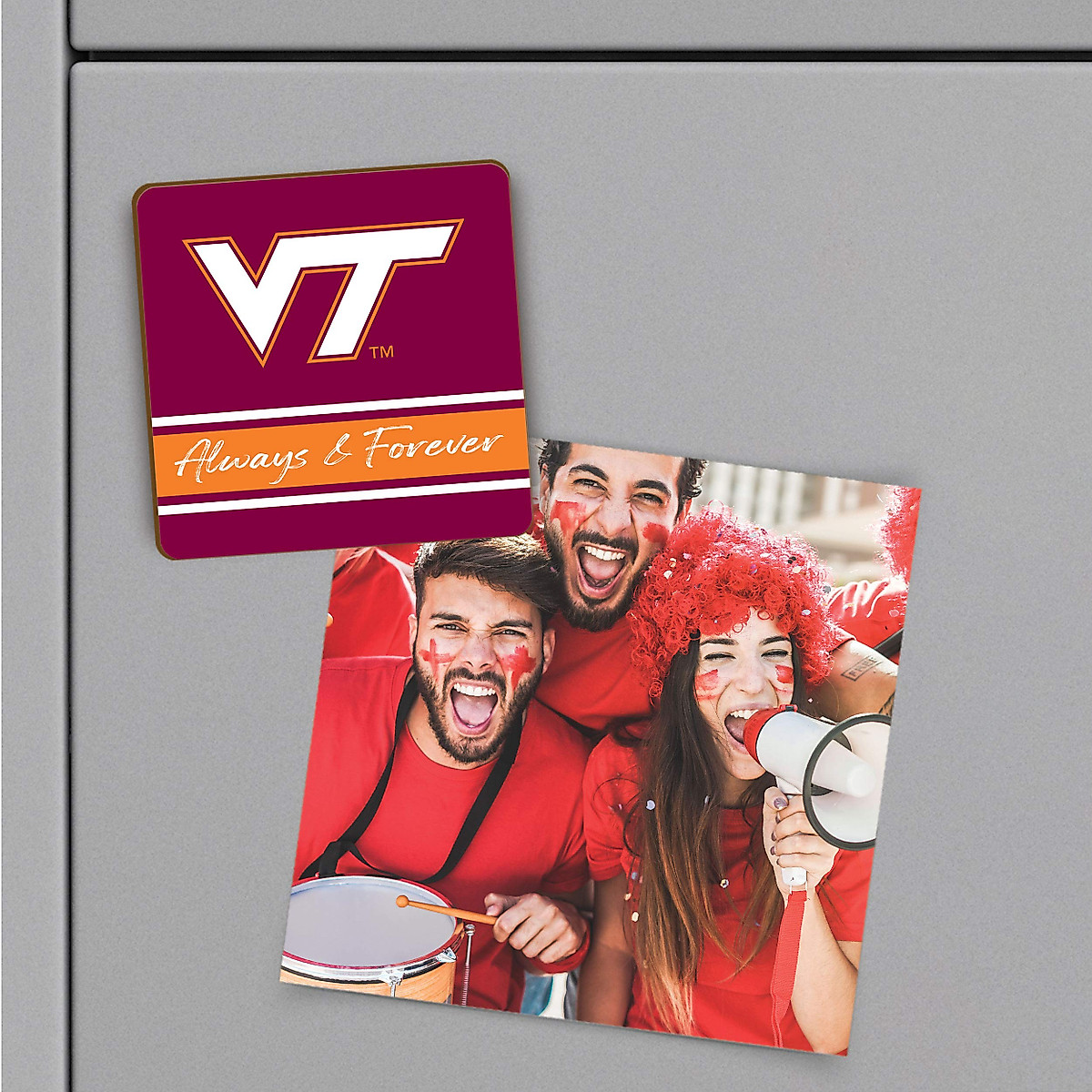 P. Graham Dunn Virginia Tech Always and Forever 2.75 x 2.75 MDF Wood Refrigerator Magnet