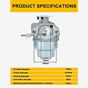 Panari GCV160 Manual Choke Carburetor for Honda GCV160A GCV160LA GCV160LE GCV160LA0 Engine Lawn Mower Pressure Washer