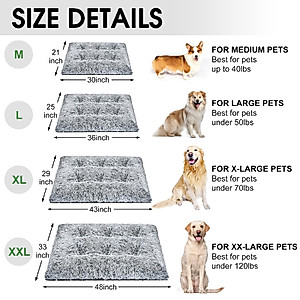 MINGT Dog Bed, Washable Dog Bed for Large Dogs Kennel pad, Anti-Slip Pet Sleeping for Medium Small Dogs Indoor & Outdoor Use (XL(43 x 29 in))