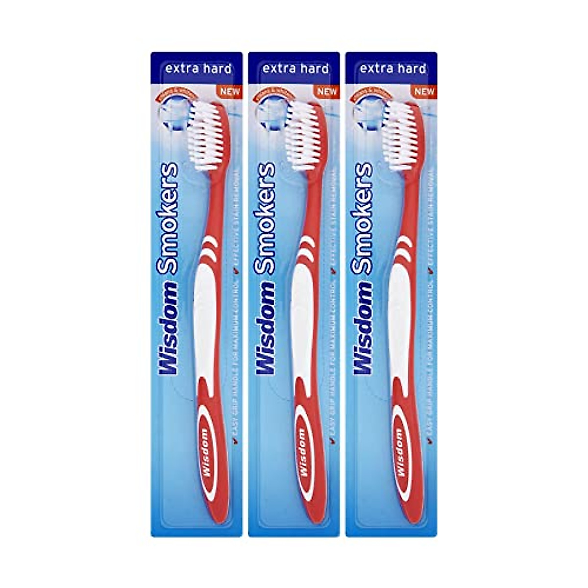 3X Wisdom Smokers Extra Hard Brush Toothbrush (Previously Addis) by Wisdom
