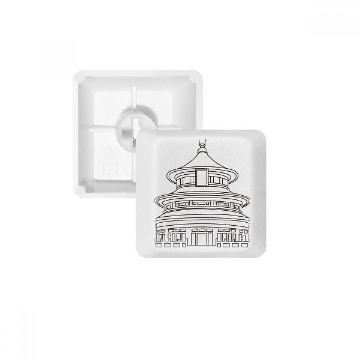 DIYthinker China Architecture Temple of Heaven Pattern Keycap Mechanical Keyboard PBT Gaming Upgrade Kit
