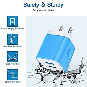 USB Type C Charger with Plug Dual Port Wall Charger Phone Charging Block with 2Pack 6Ft Fast Charging Type C Cable for Samsung Galaxy S23 S22 S21 S20 A14 A13 A53 5G,Google Pixel 7 Pro 6a 6 5a,LG,Moto