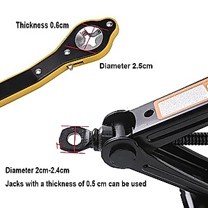 CUIDYSDP Auto Labor-saving Jack Ratchet Wrench，360° forward and reverse knob design Jack Ratchet Wrench Hand Tool