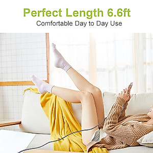 BrexLink Micro USB Cable Android (2-Pack, 6.6 FT), Micro USB to USB 2.0 Cable Nylon Braided Fast Charging Cable Compatible with Samsung, Kindle, Android Phones, Galaxy S7 Edge, Moto G5, PS4 (Grey)