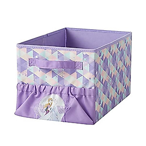 Disney Frozen Kids Collapsible Storage Organizer Bin with Front Pocket,9" H x 10" W x 15" L