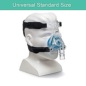 Universal CPAP Mask Headgear Strap / Cpap Harness / CPAP Head Band for ResMed Mirage Series, Philips Respironics CPAP Mask, Comfortable Durable Stretchy Material, Standard – Black (Headgear Only)