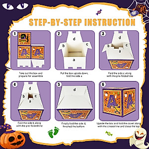 A Baby is Brewing Halloween Baby Showers Decorations, 4 Pcs Baby Balloon Boxes Purple Green Baby Letter Blocks for Halloween Baby Shower A Baby Is Brewing Party Decorations Supplies