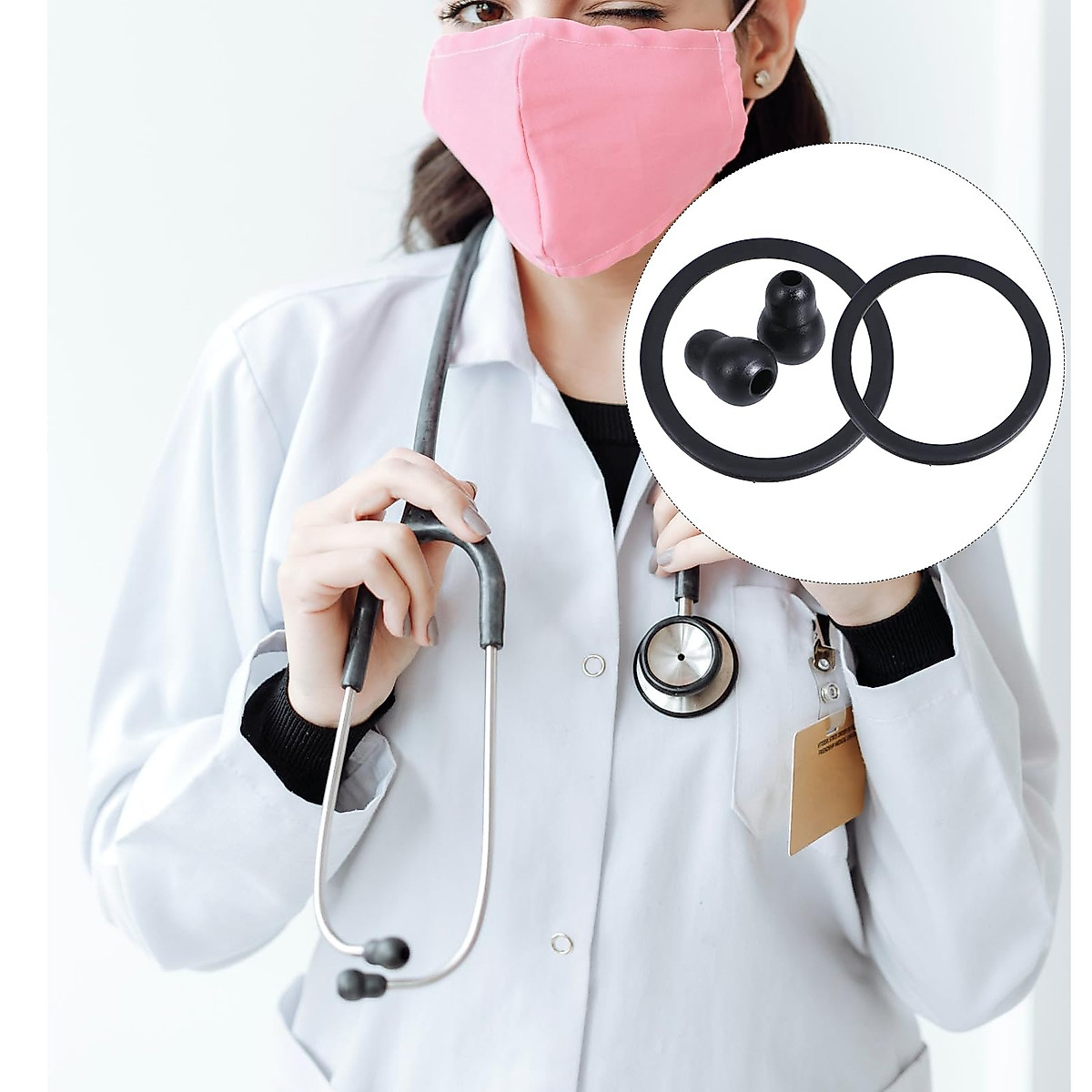 KALLORY 2 sets Earplug Replacement Earbuds Hospital Clinic Soft Ear Tips Replacement Parts Medical Professionals