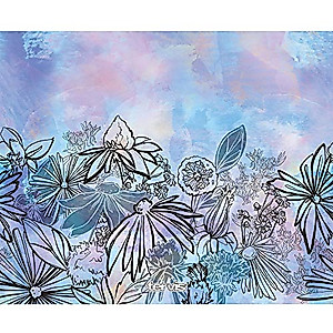 Tervis Triple Walled Floral Lines Insulated Tumbler Cup Keeps Drinks Cold & Hot, 40oz Wide Mouth Bottle, Stainless Steel