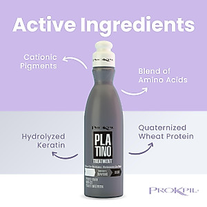 Prokpil | Treatment Platinum Maintenance Mask for Platinum Gray Silver Hair | Matizante Platino Tratamiento y Mantenimiento Natural Matizador Plateado, Gris Canoso (Regular Size 10oz-300ml)