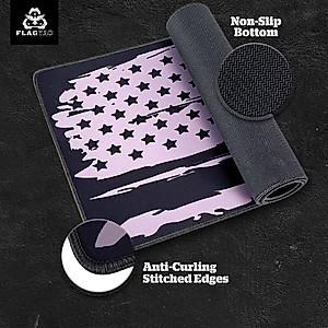 FlagTac Gun Cleaning Mat 12"x36" for Long Rifle, Pistol & Shotgun. Oil-Resistant, Waterproof, Durable, Protects Surfaces, & Non-Slip Repair Mat. Keyboard Gaming Mat