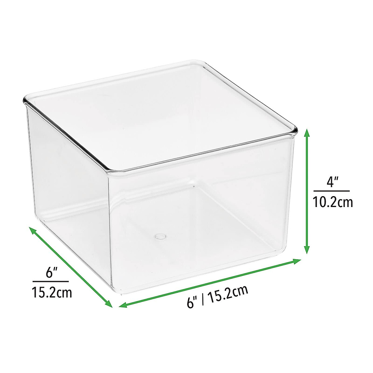 mDesign Stackable Plastic Craft, Sewing, Crochet Storage Container Box with Handles- Compact Organizer Bin, Holder for Thread, Beads, Ribbon, Glitter, Clay - 4 Pack, Includes 32 Labels - Clear