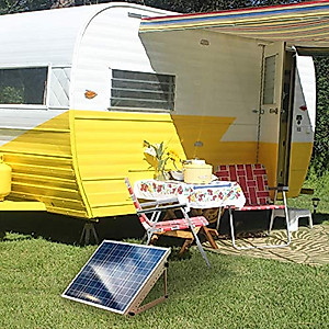 LBG Products 41" Solar Panel Mounting Rack Brackets with Adjustable and Foldable Tilt Legs,RV,Roof Off Grid System(41 inch Length)